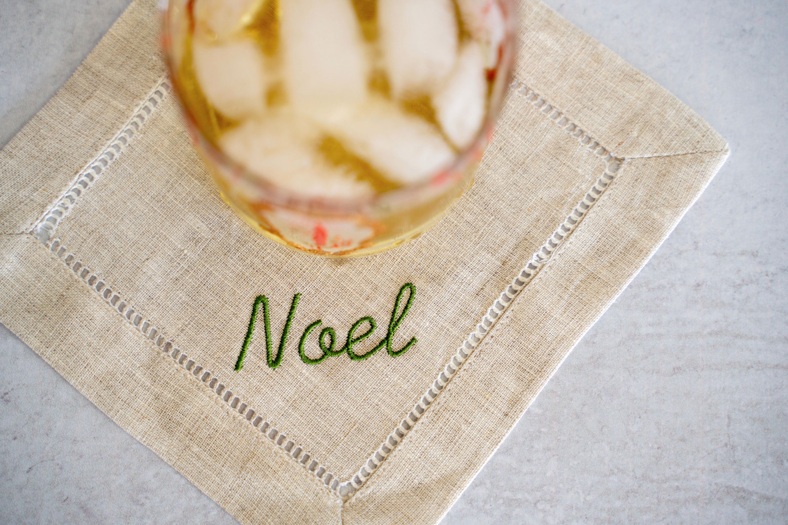 Festive Word Linen Coasters, set of four – Dot and Army