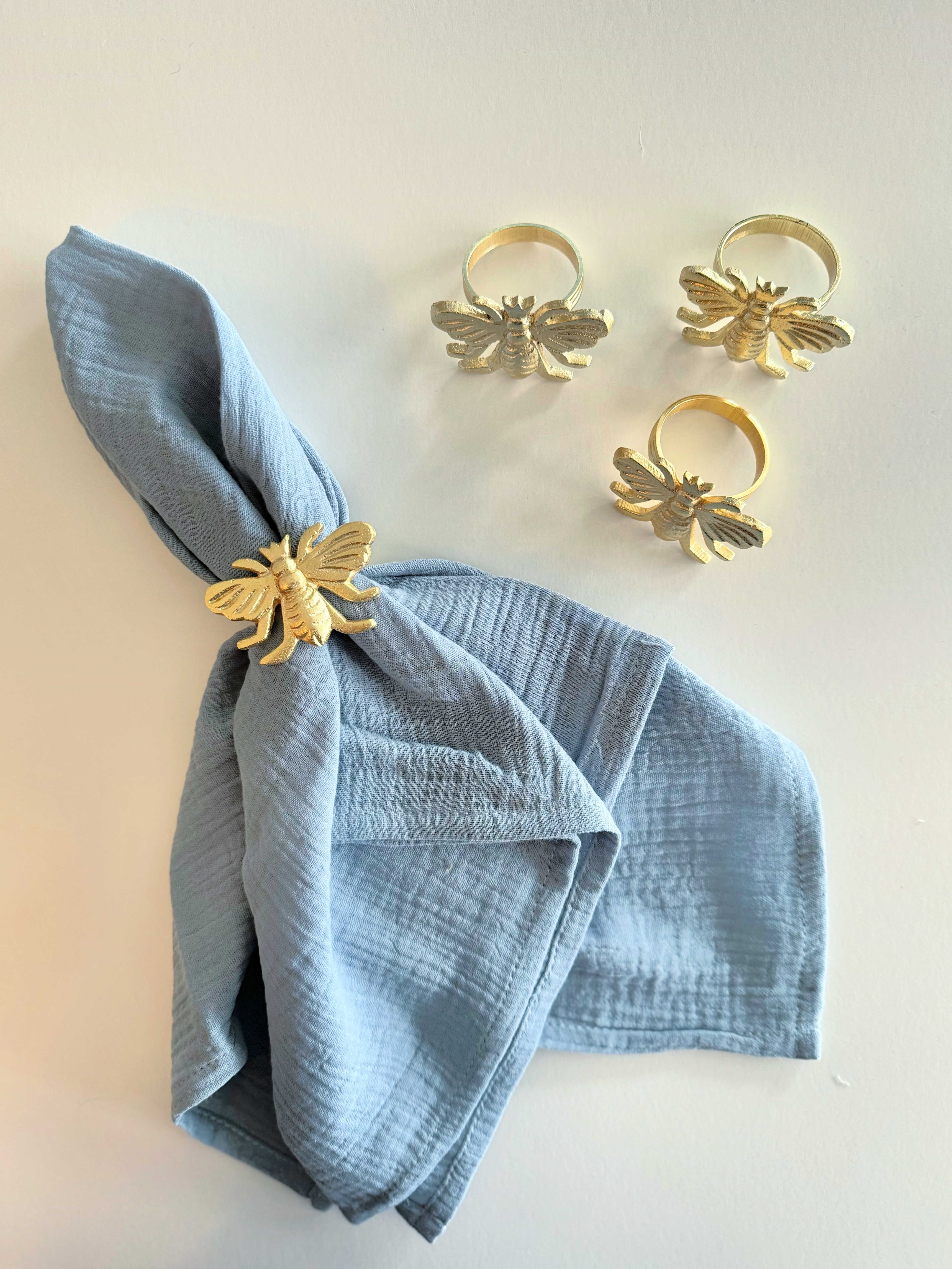 Bee Napkin Rings, set of four – Dot and Army