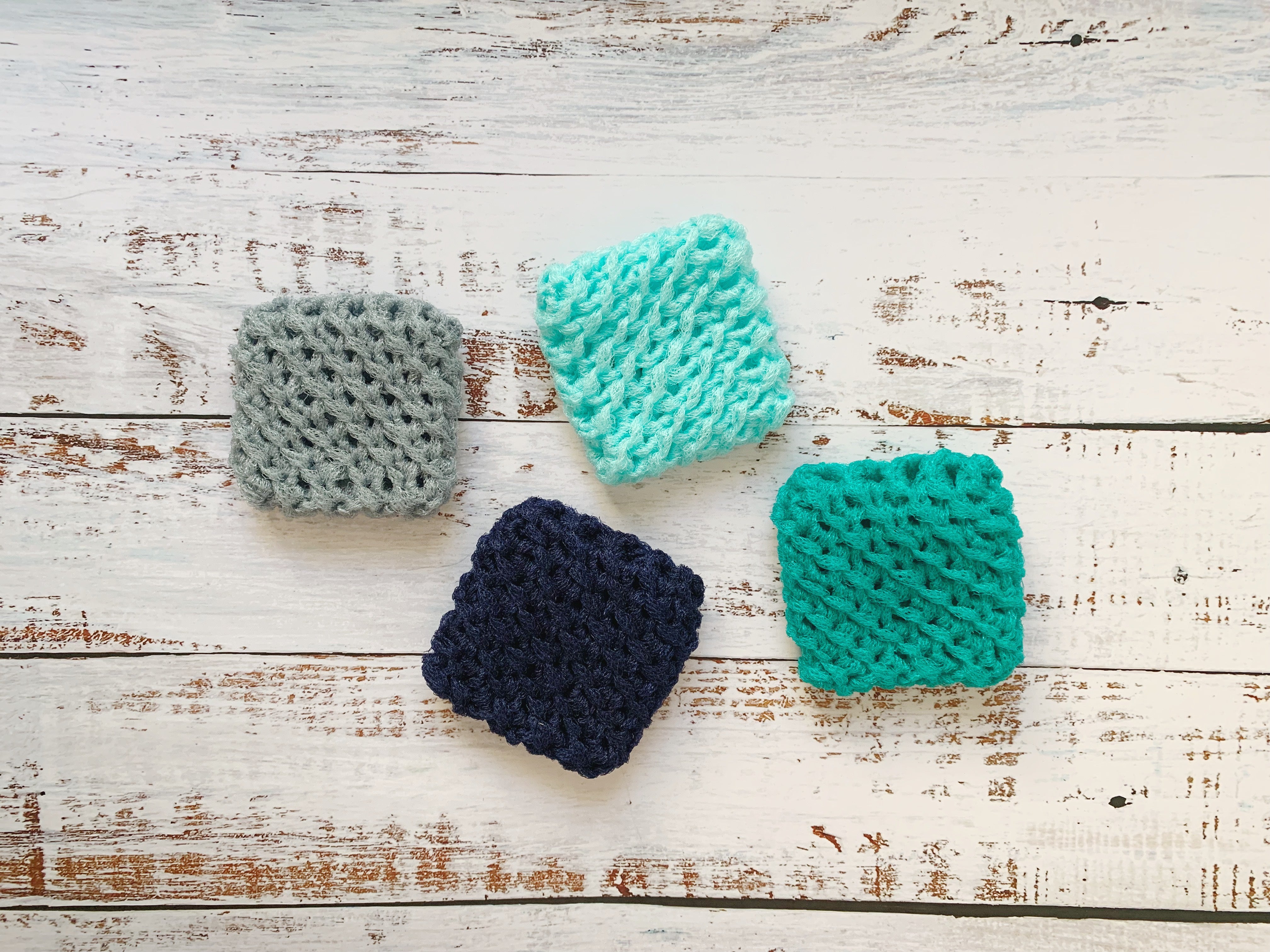 Handmade Scrubbies, Set of 4 - Reusable Dish Scrubber | Dot & Army ...