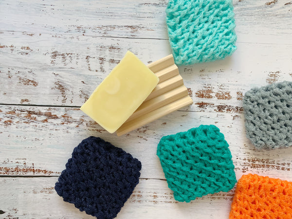 Handmade Scrubbies, Set of 4 - Reusable Dish Scrubber | Dot & Army ...